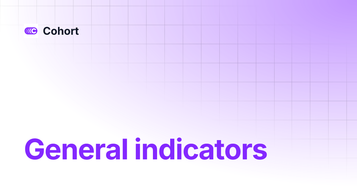 General indicators | Cohort